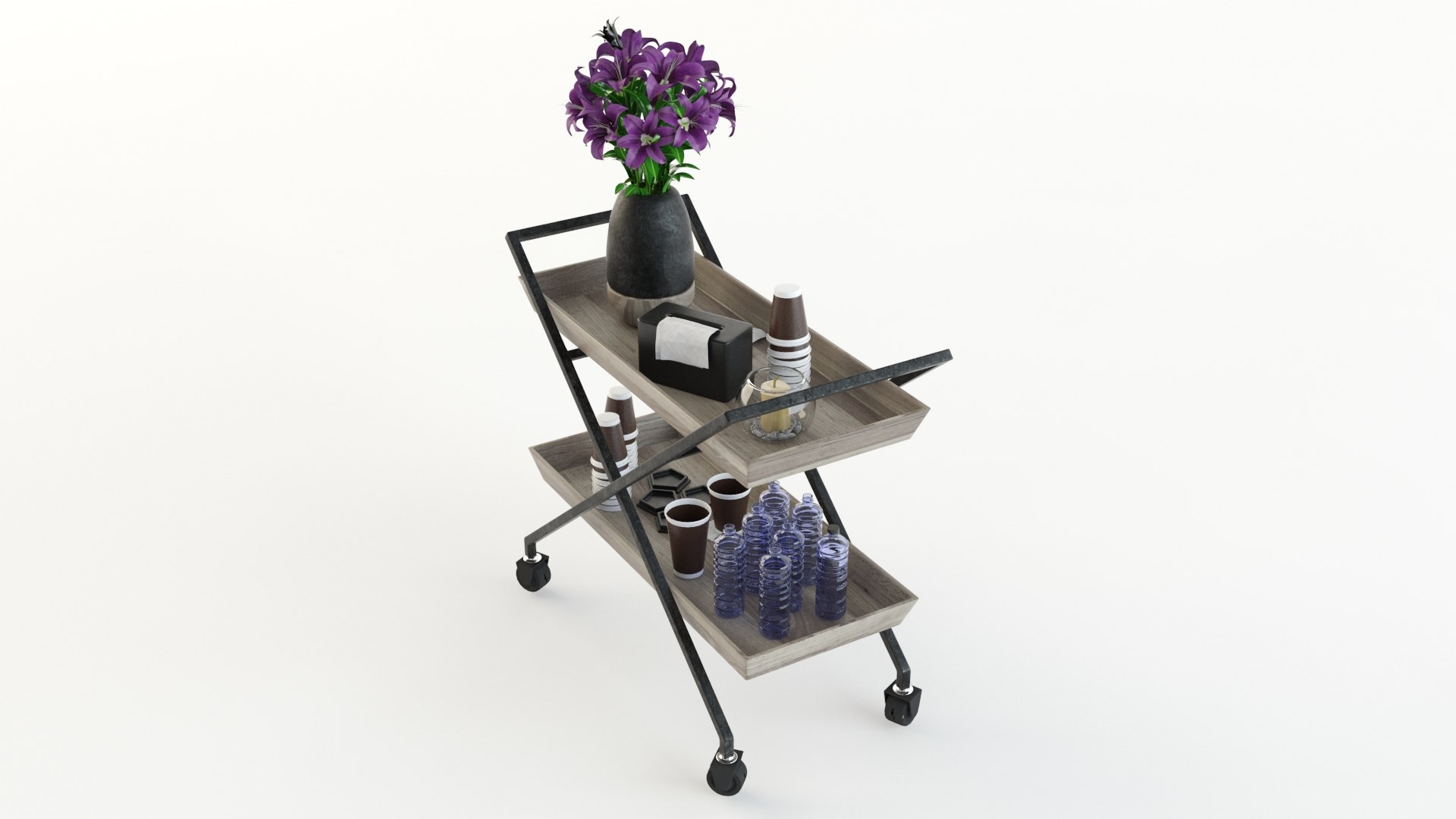 Bar Cart Model - TurboSquid 1509871