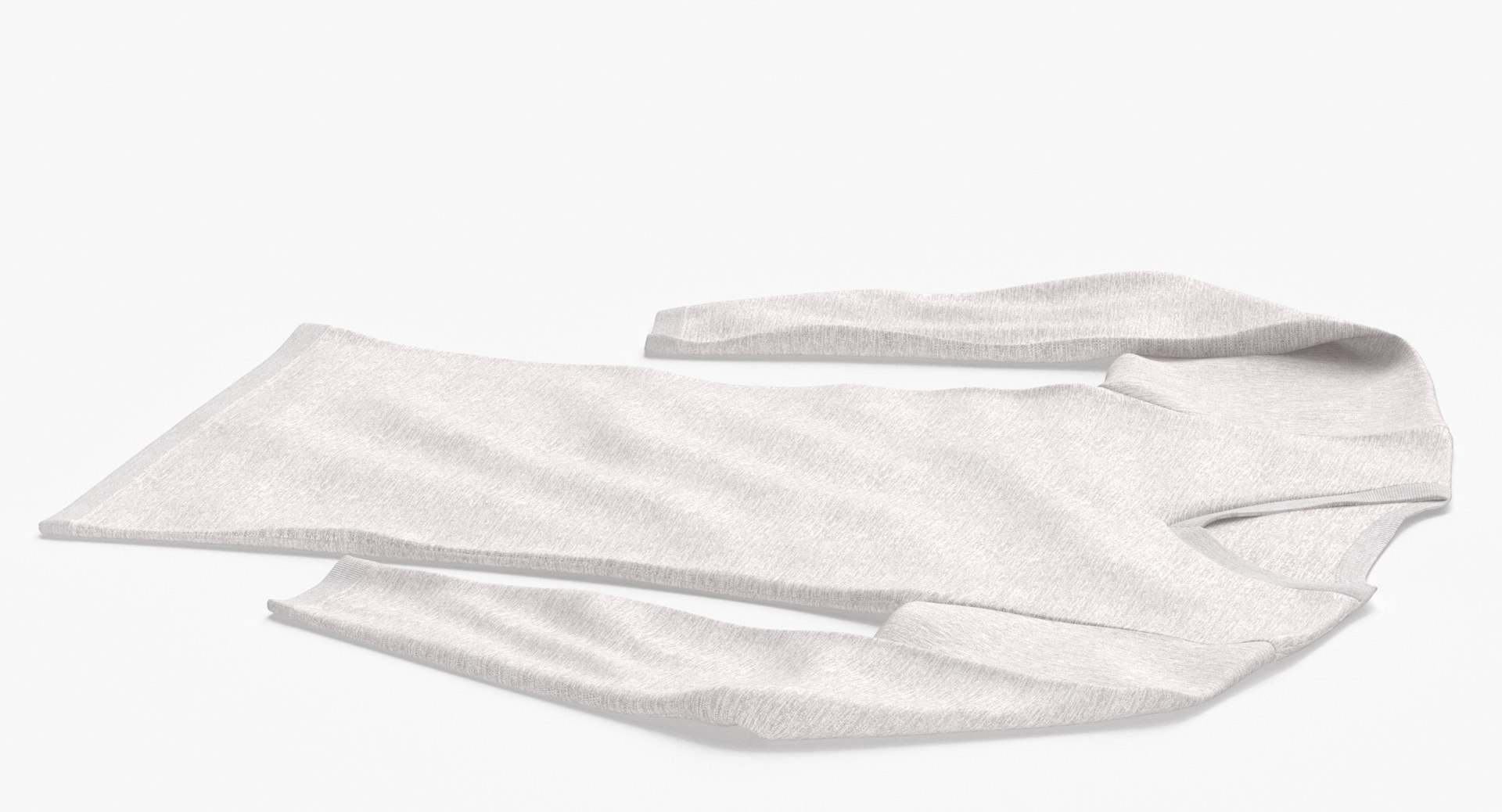 Long Sleeve Flat Female V Neck Pose 05 White Blank And Branded Heather ...