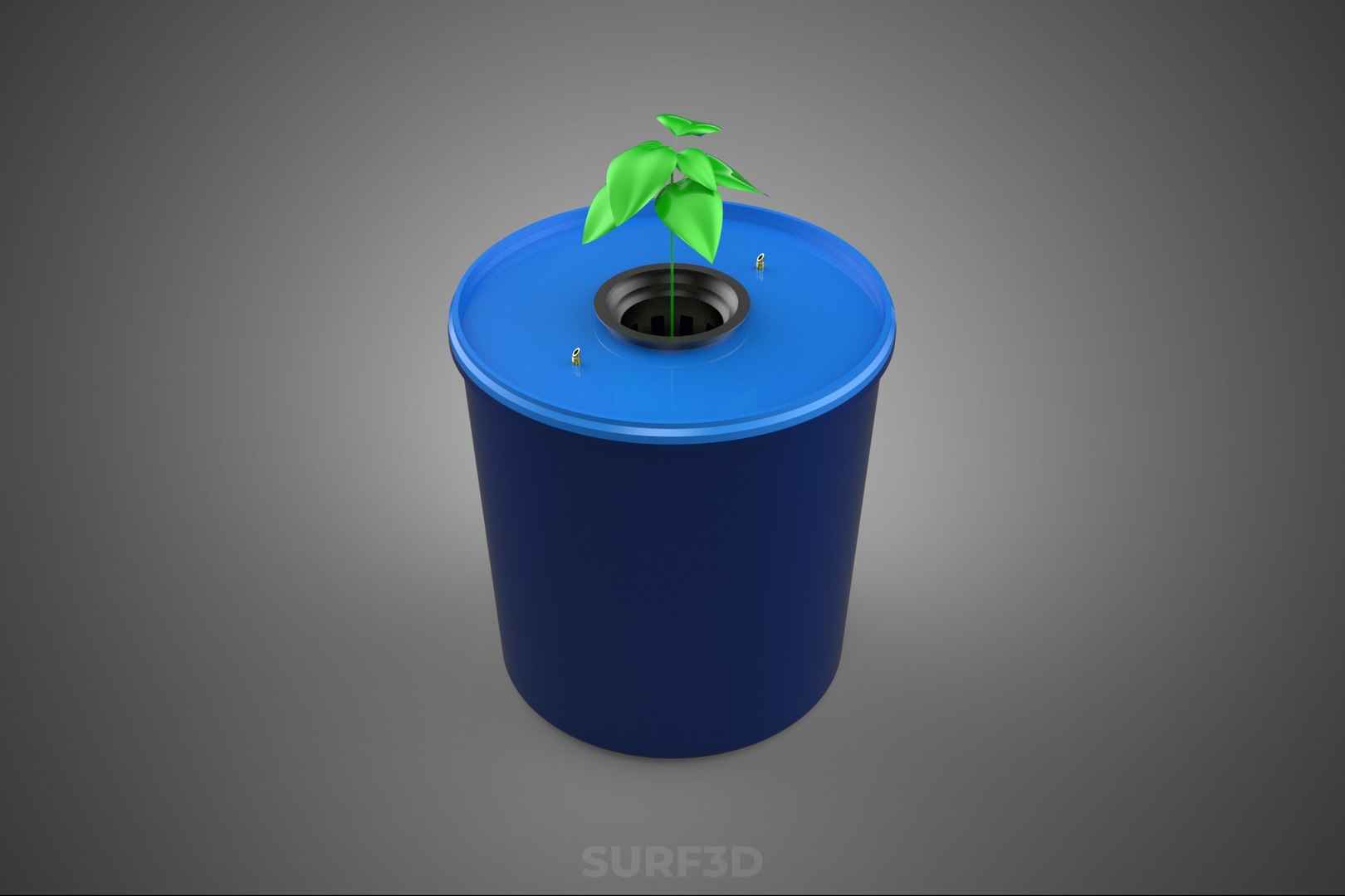 HYDROPONIC AEROPONIC PLANT GROW MEDIUM MEDIA DUTCH BUCKET SYSTEM 3D ...