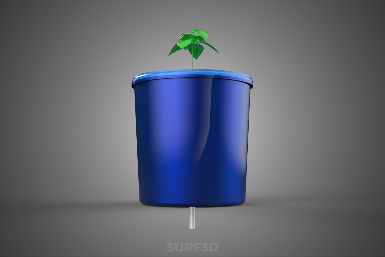 HYDROPONIC AEROPONIC PLANT GROW MEDIUM MEDIA DUTCH BUCKET SYSTEM 3D ...
