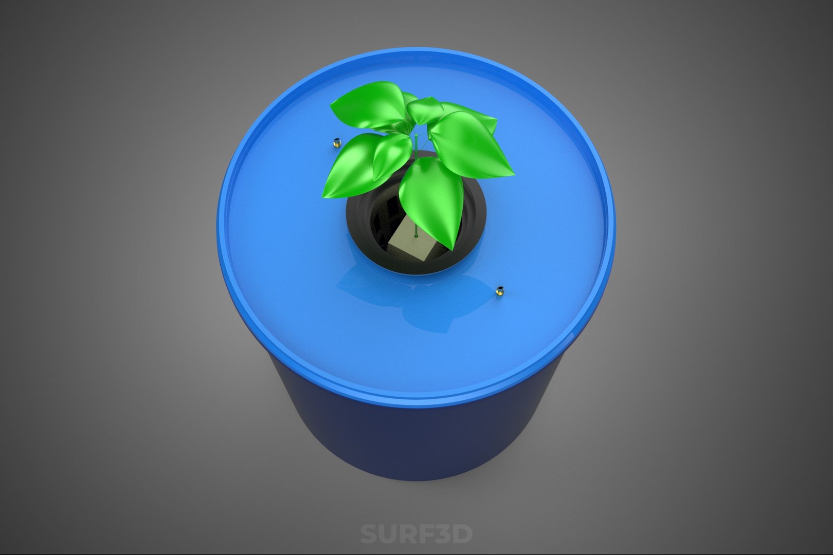 HYDROPONIC AEROPONIC PLANT GROW MEDIUM MEDIA DUTCH BUCKET SYSTEM 3D ...