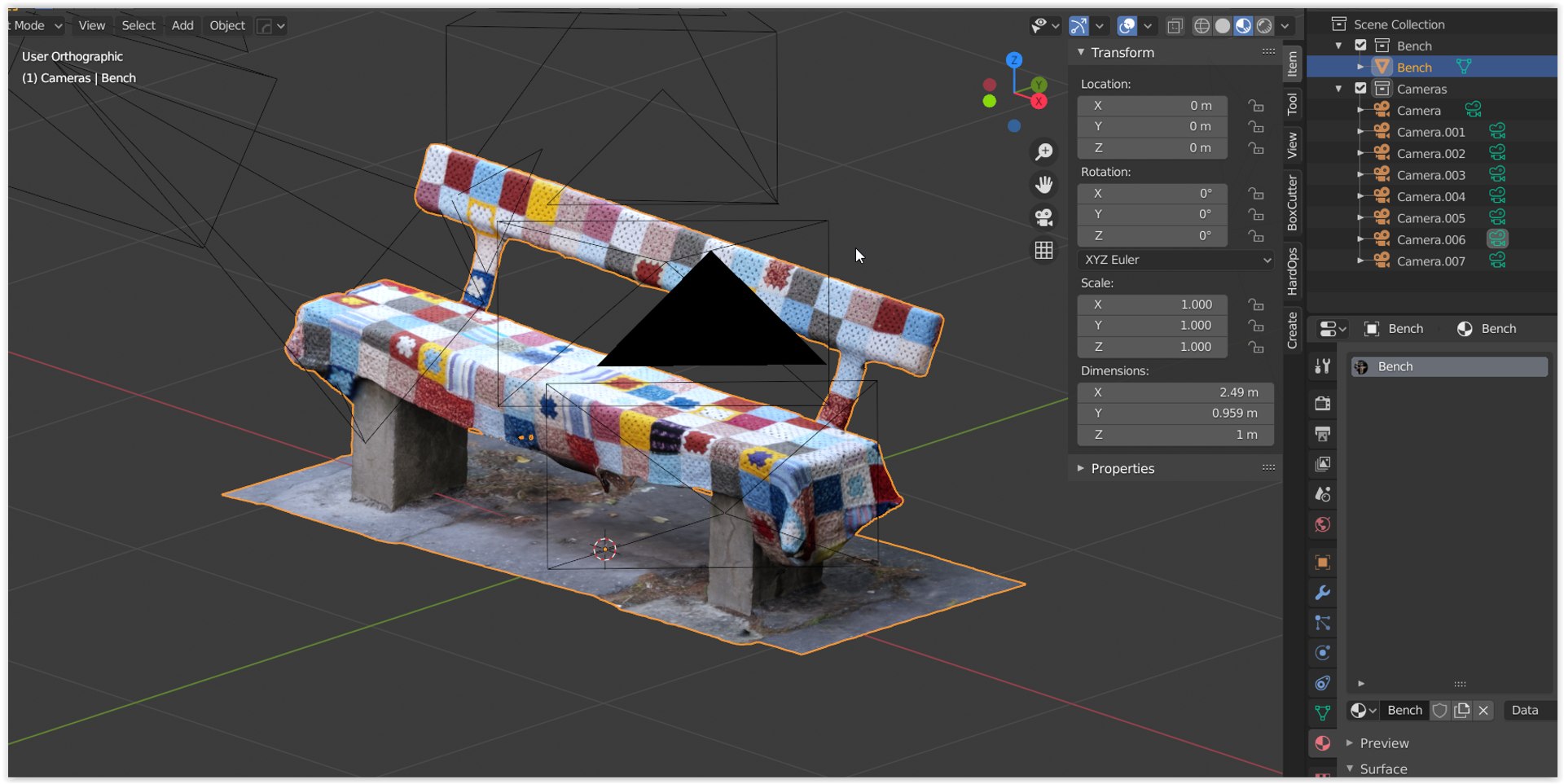 3D Bench Scan - TurboSquid 1784589