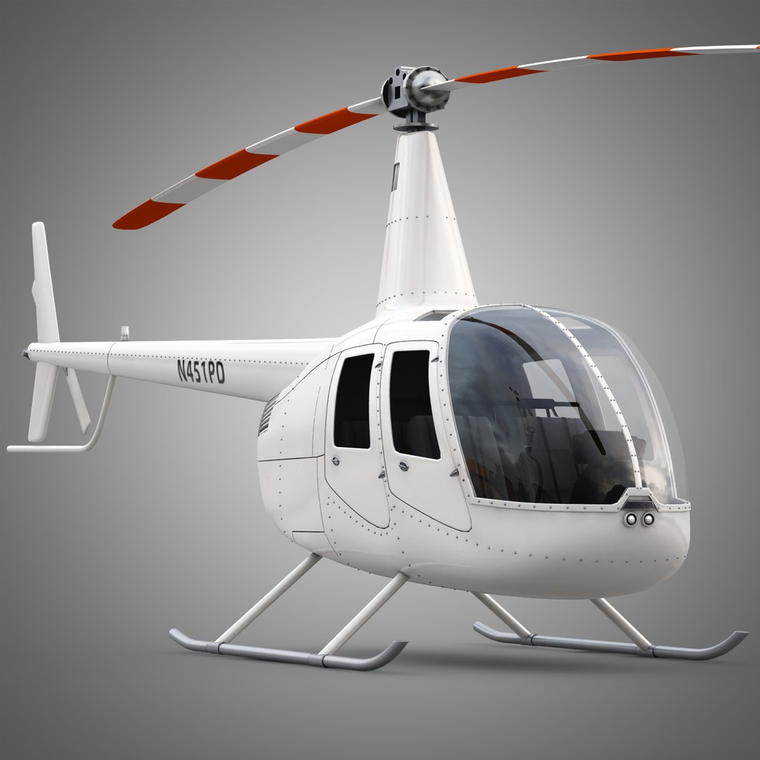 3d Robinson R-44 Helicopter