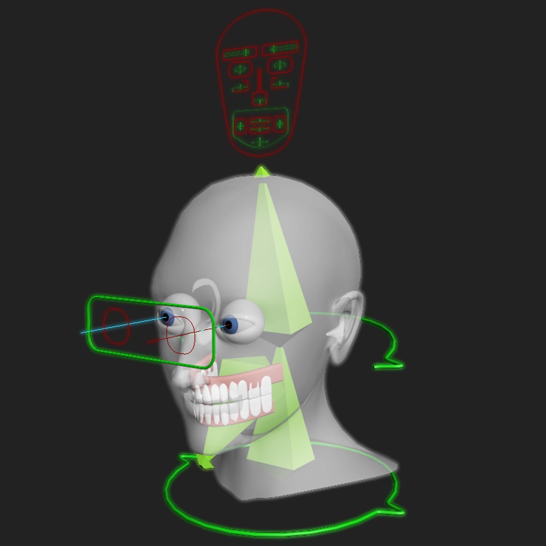 3D Rigged Head - TurboSquid 1366486