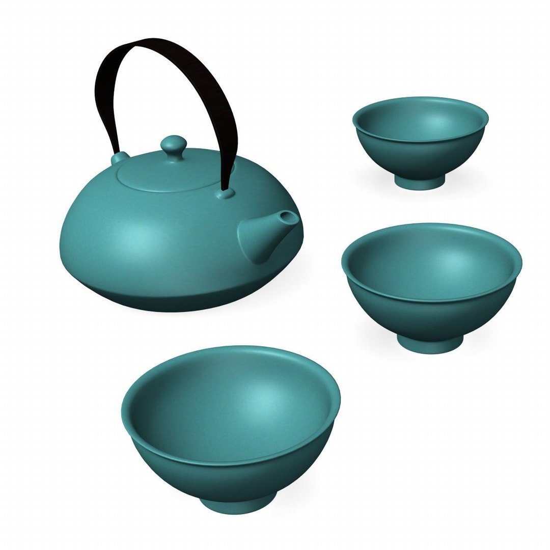 3d Teapot Set