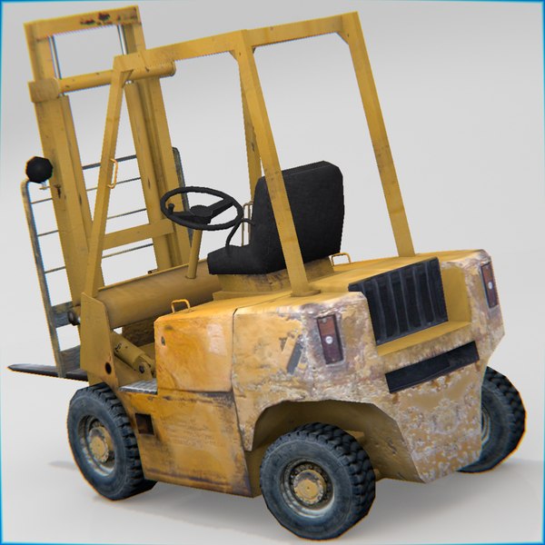 3d forklift realistic model