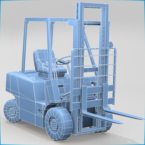 3d forklift realistic model