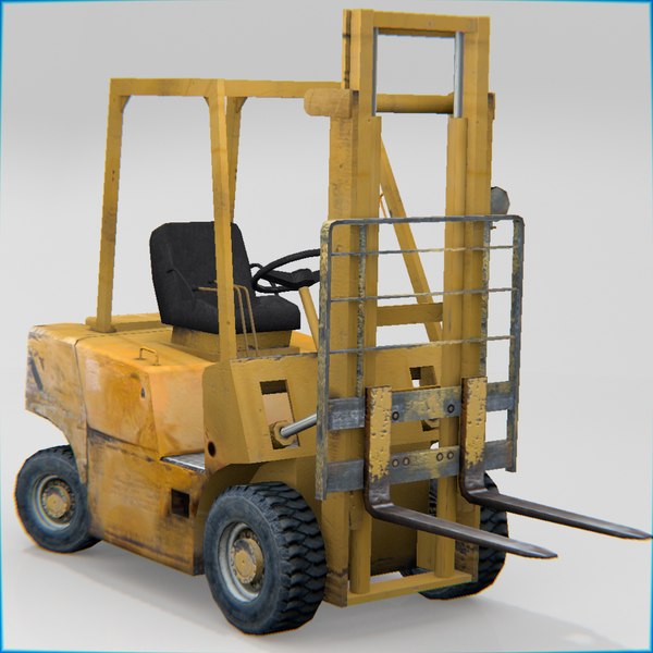 3d forklift realistic model