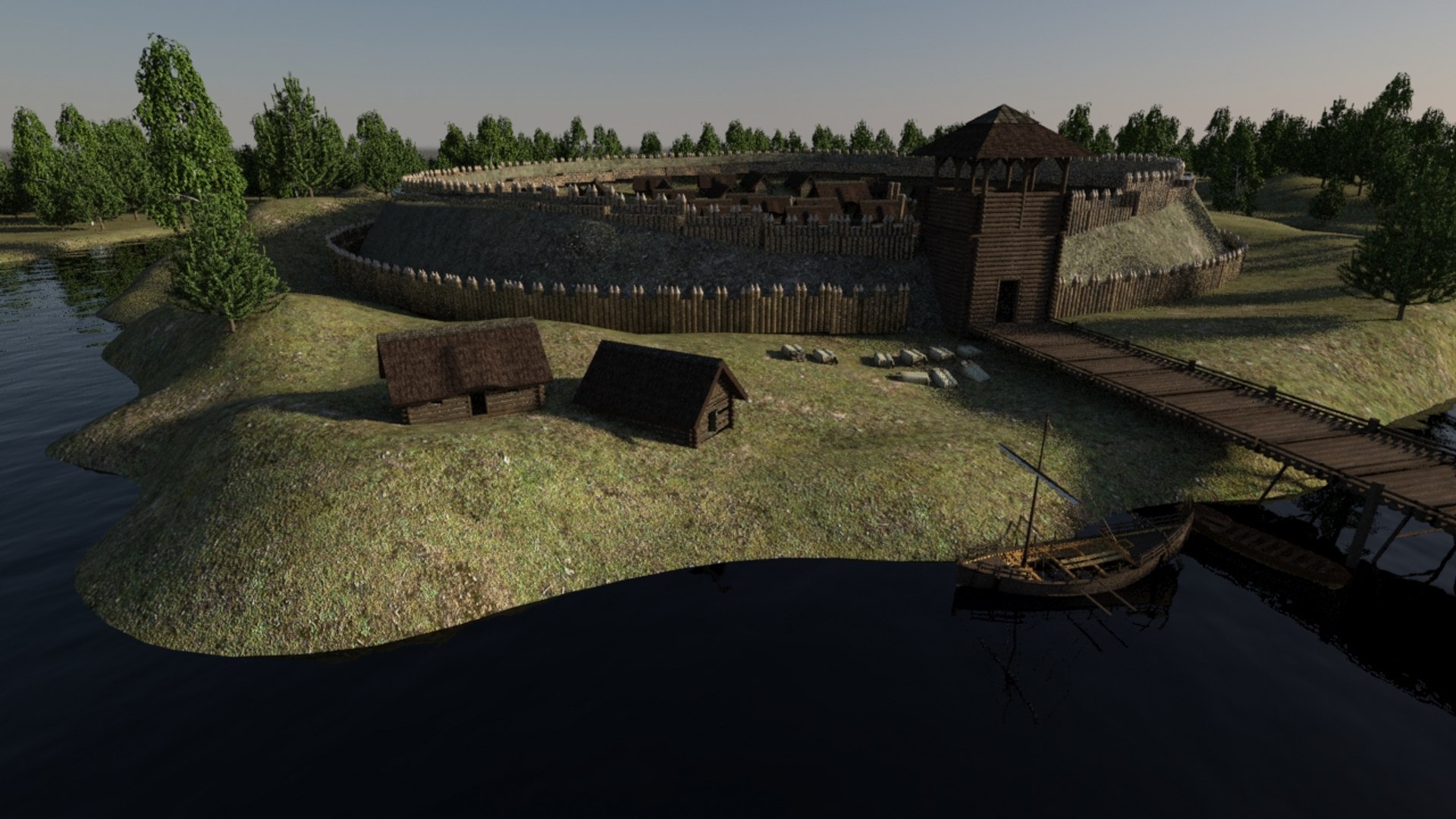 old slavic village wall max