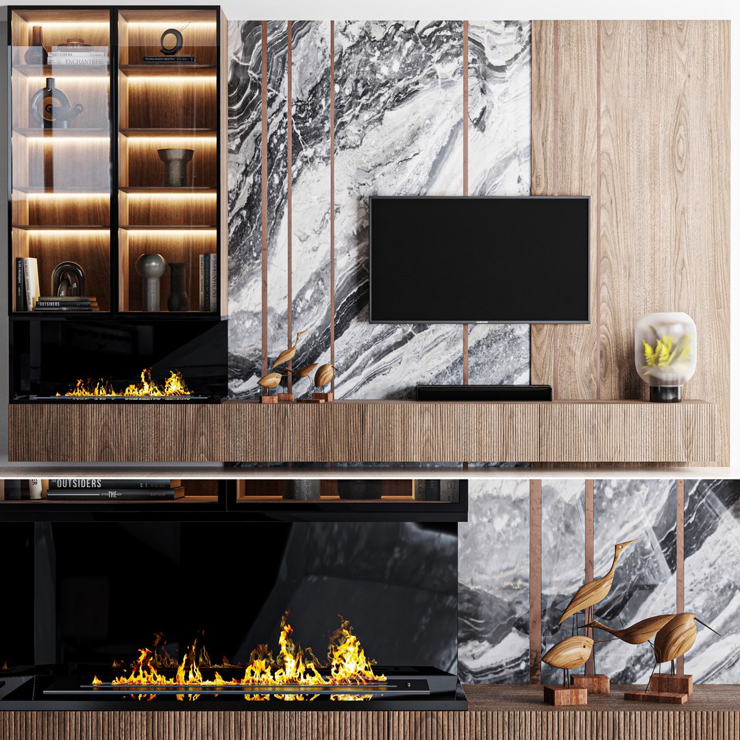 TV Wall 04 3D Model - TurboSquid 1956250