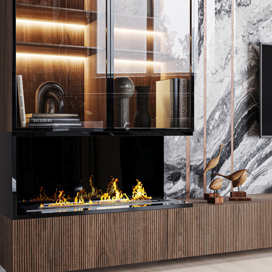 TV Wall 04 3D Model - TurboSquid 1956250