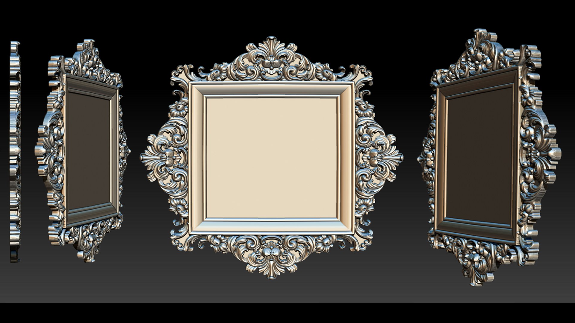 3D Classical Carved Frame - TurboSquid 1861901