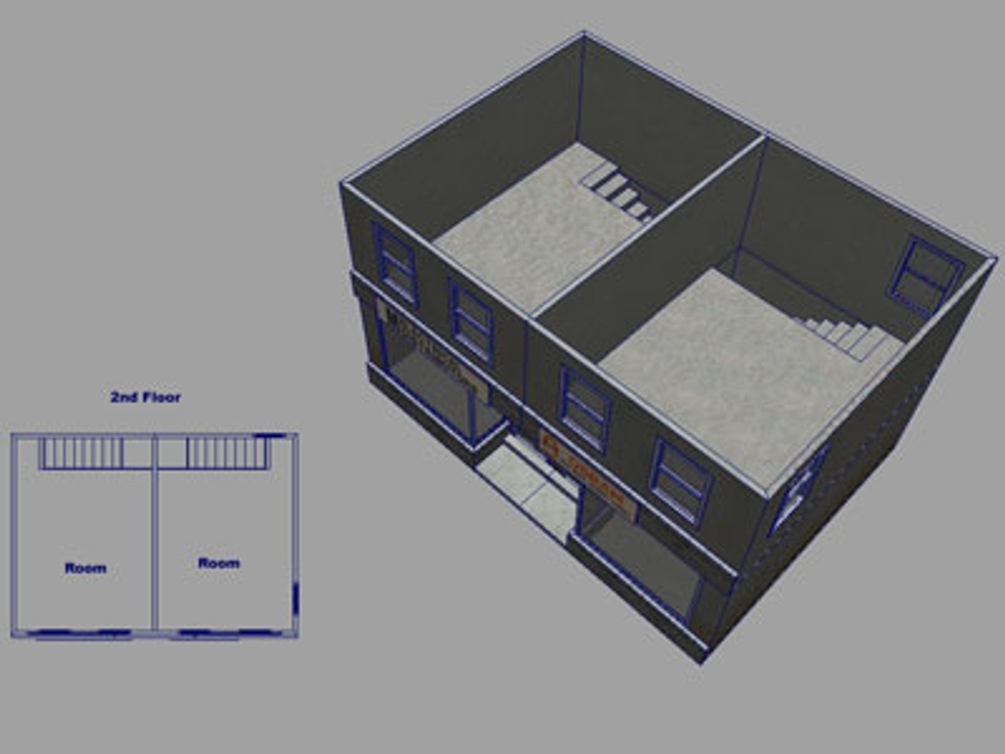 Free Small Shops 3d Model