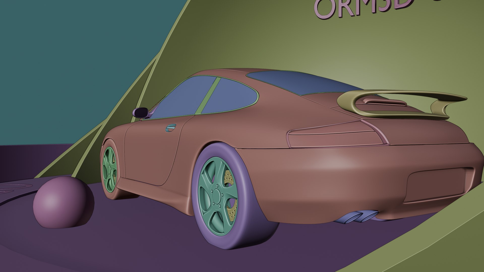 3D Futuristic 3D Car Display Booth Neon Lighting Exhibition Expo 3D ...