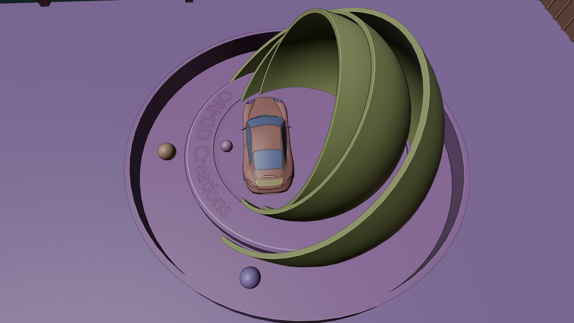 3D Futuristic 3D Car Display Booth Neon Lighting Exhibition Expo 3D ...