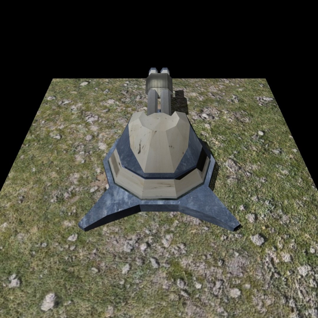 3d Sci-fi Turret Model