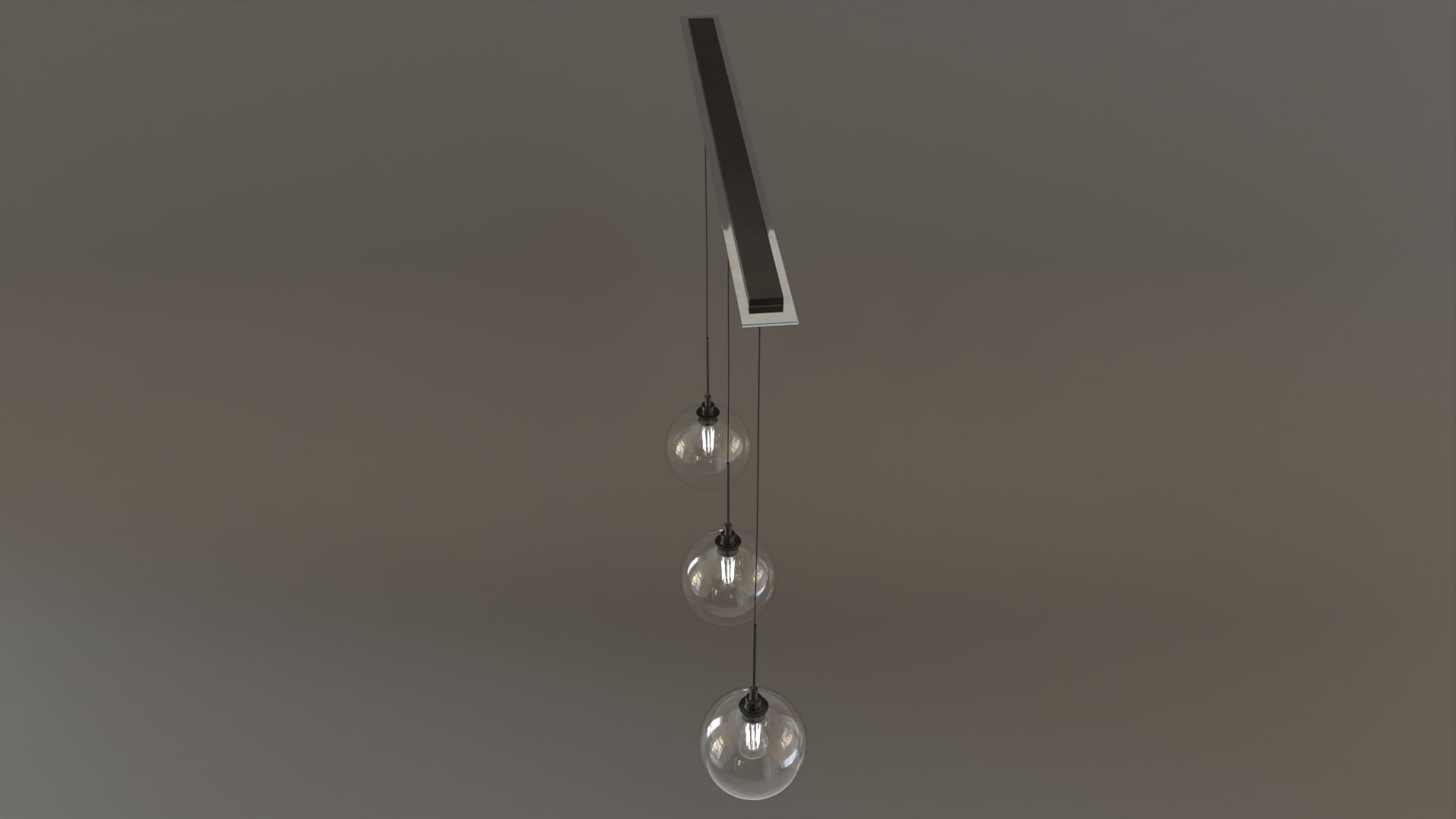 3D Model Modern Glass Globe Hanging Light Fixture - TurboSquid 2099866