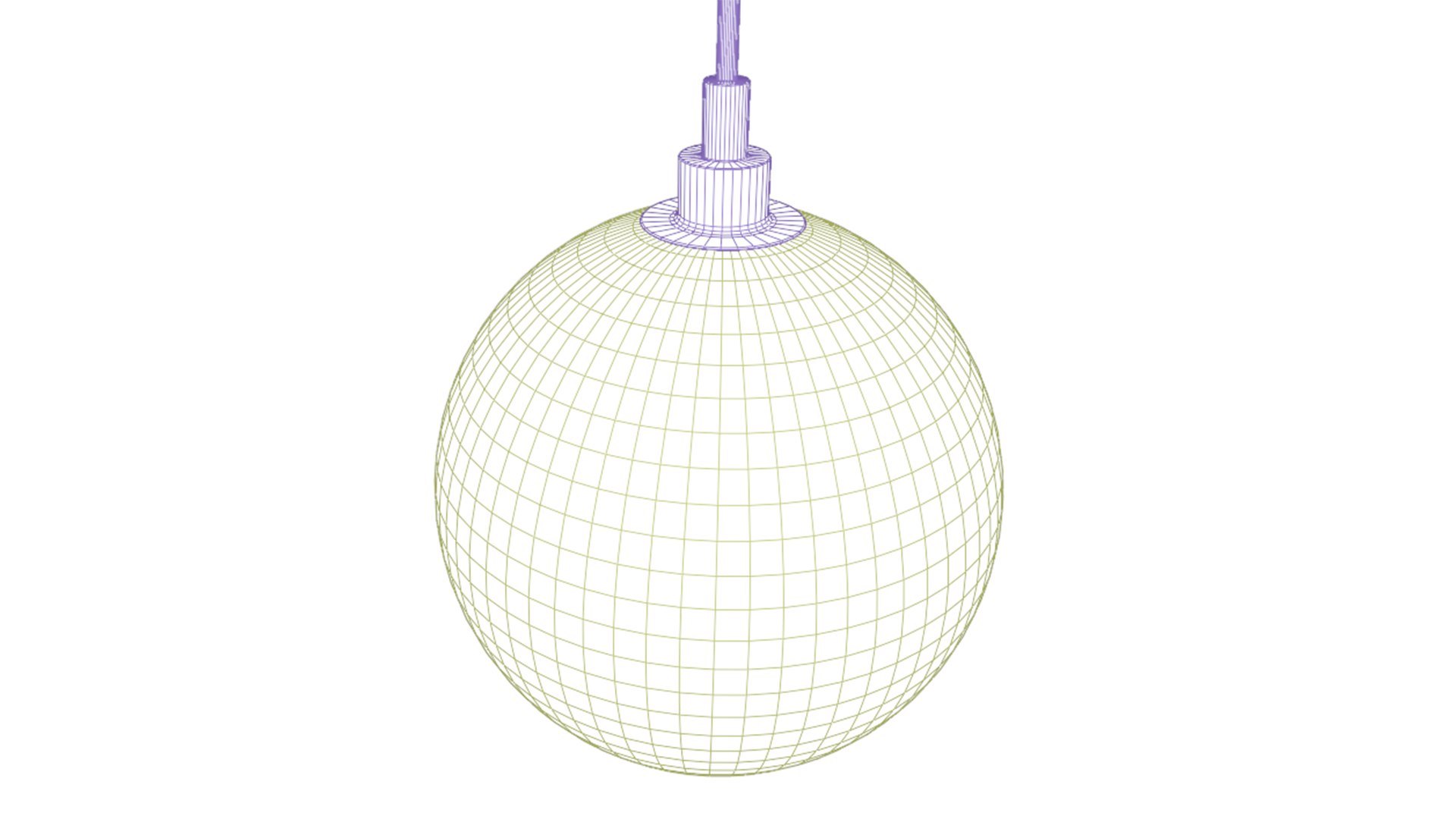 3D Model Modern Glass Globe Hanging Light Fixture - TurboSquid 2099866