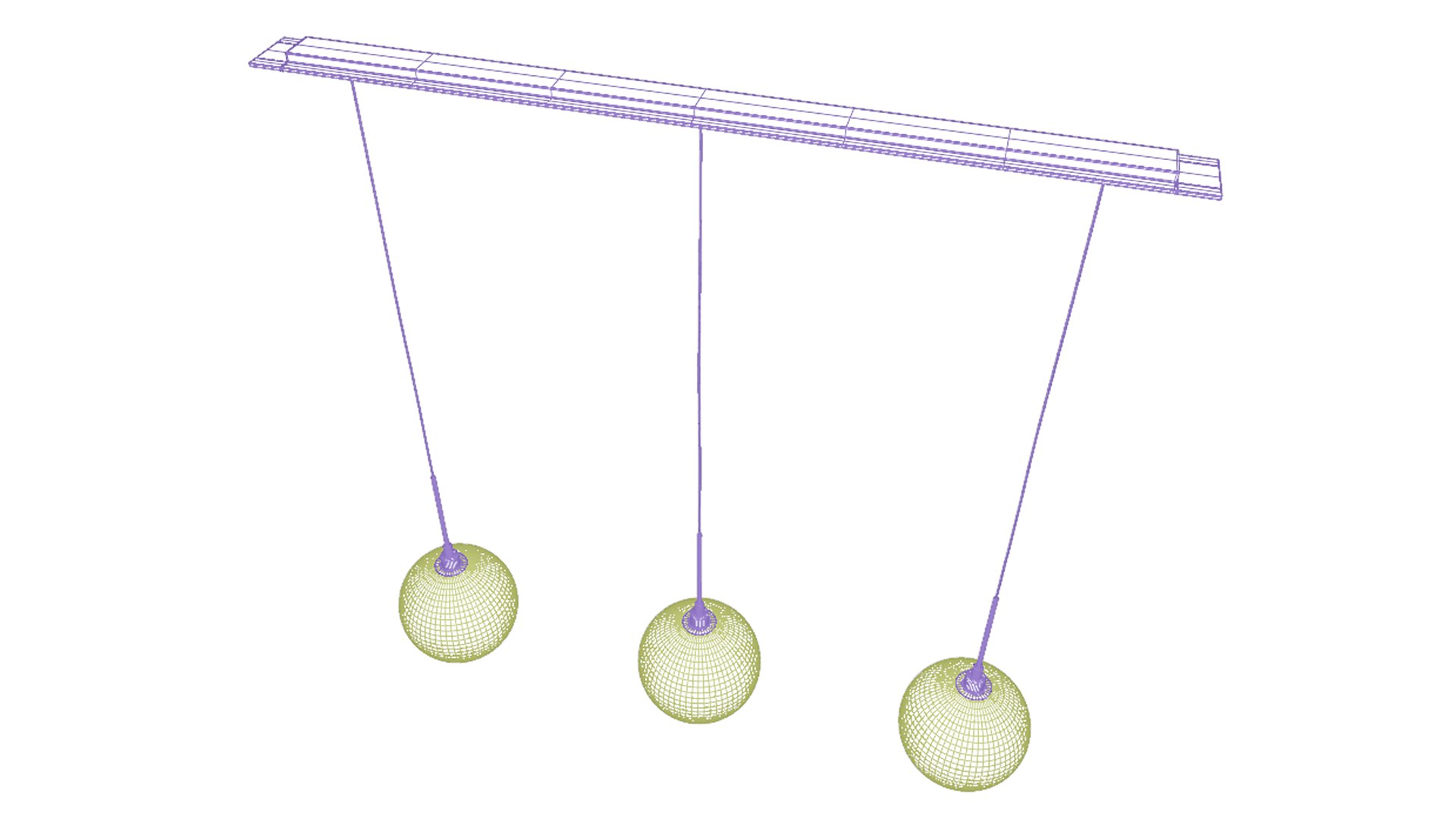 3D Model Modern Glass Globe Hanging Light Fixture - TurboSquid 2099866