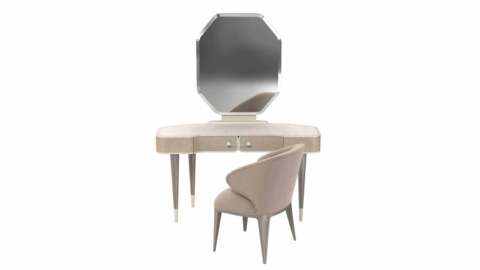 3D Michael Amini LANTERNA Vanity Desk And Chair - TurboSquid 1724654