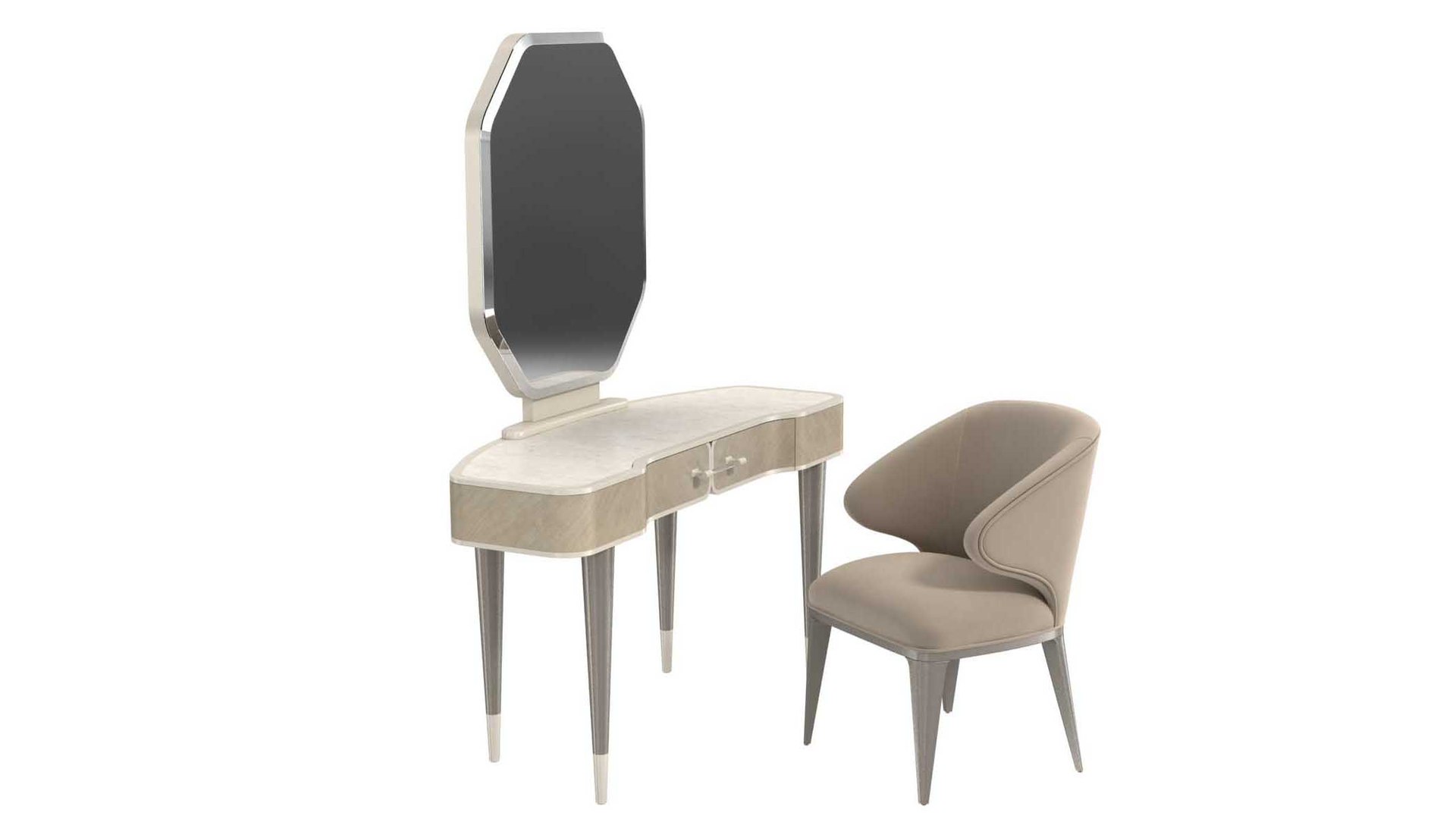 3D Michael Amini LANTERNA Vanity Desk And Chair - TurboSquid 1724654