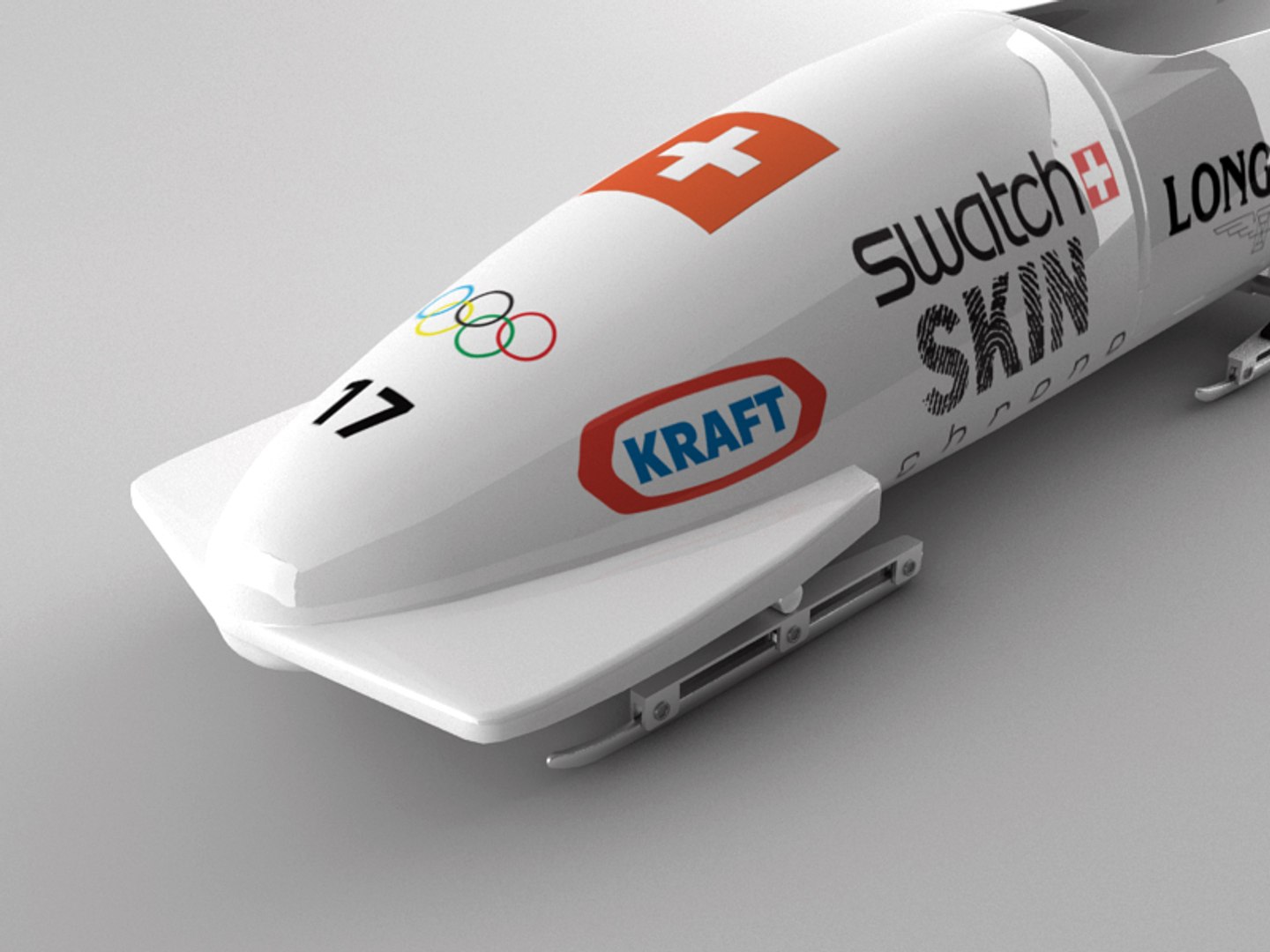 Bobsleigh Sled - Switzerland 3d Model