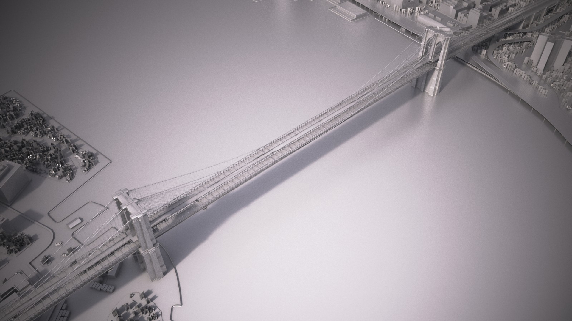 3d brooklyn bridge model