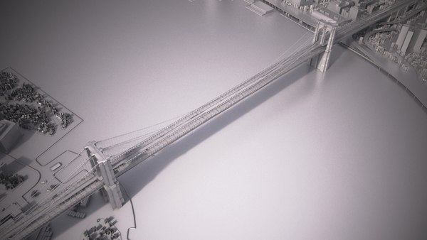 3d brooklyn bridge model