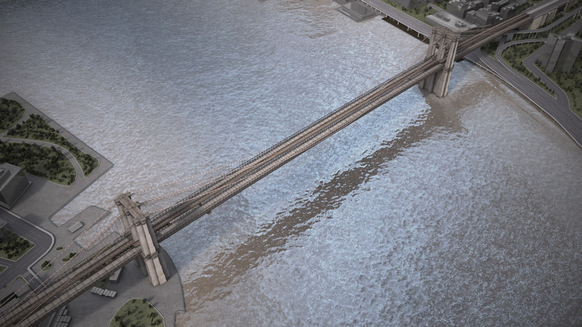 3d brooklyn bridge model