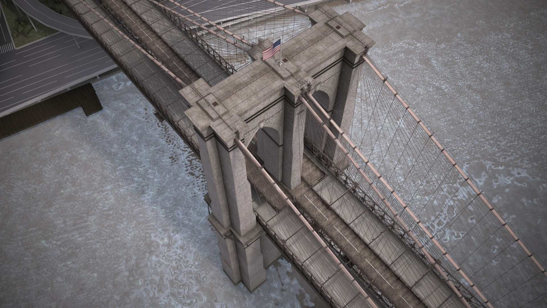 3d brooklyn bridge model