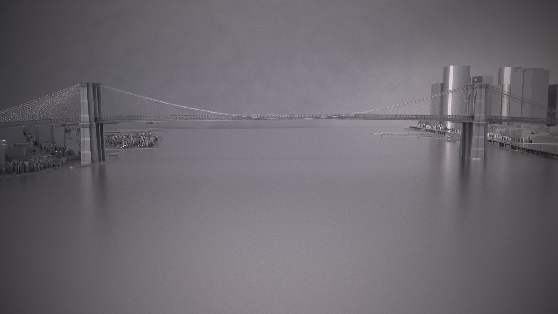 3d brooklyn bridge model