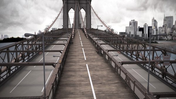 3d brooklyn bridge model