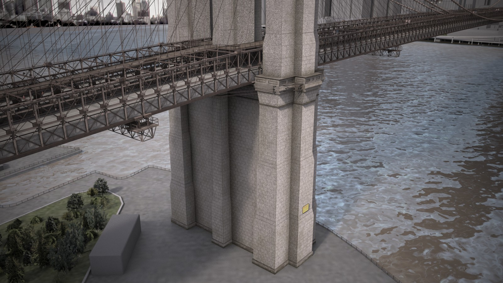 3d brooklyn bridge model