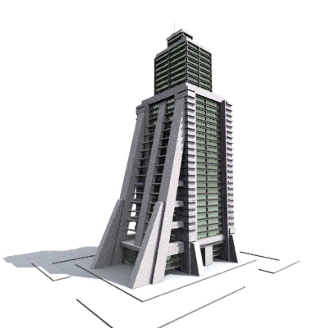 Office Building 3d Obj