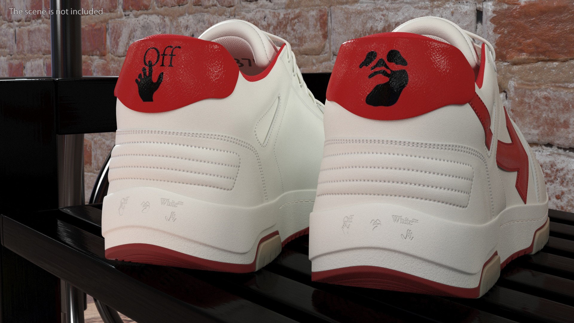 Sports Sneakers Off White Red 3D - TurboSquid 2027892