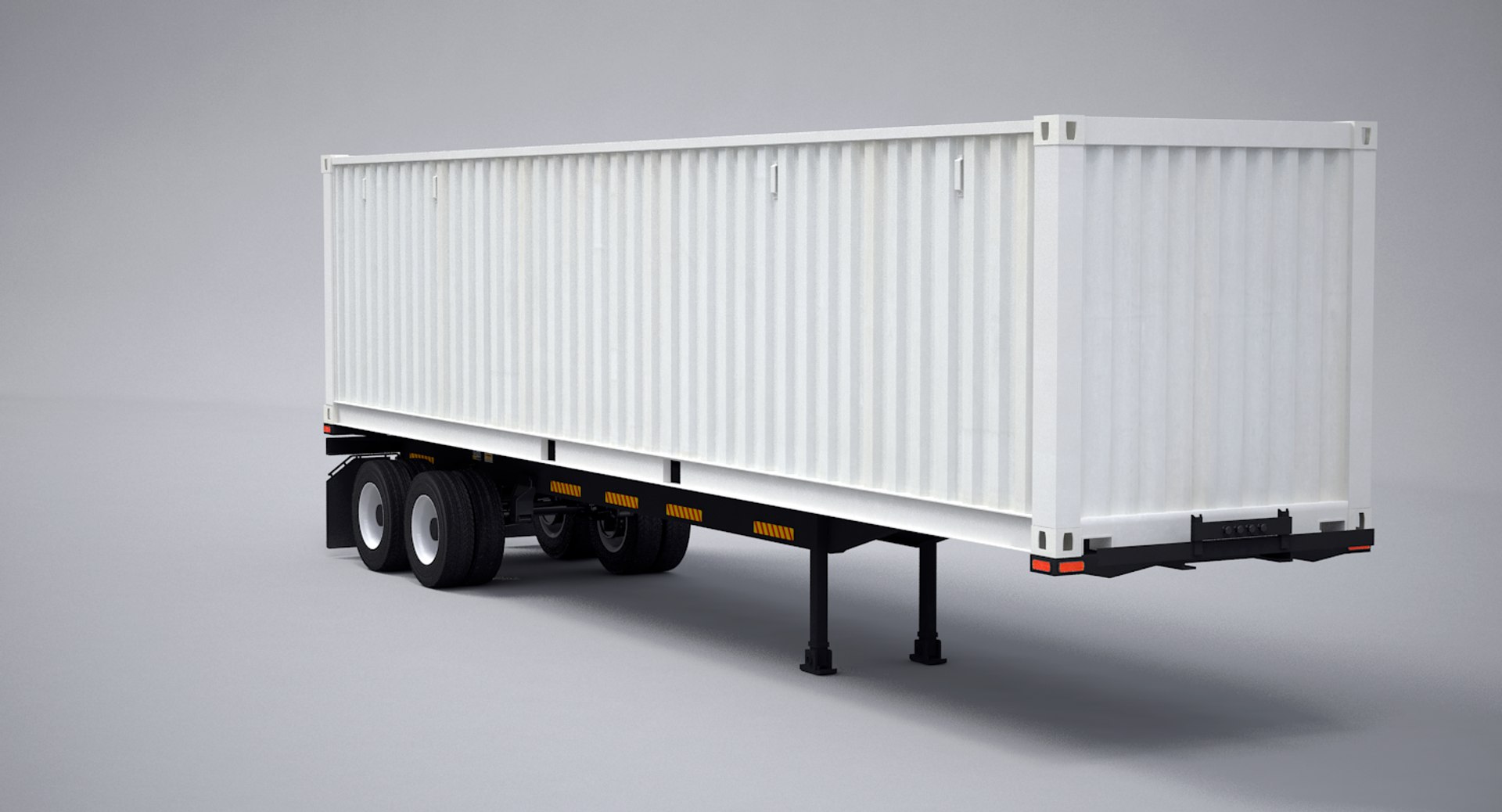 3D Intermodal Container Trailer - TurboSquid 1388898