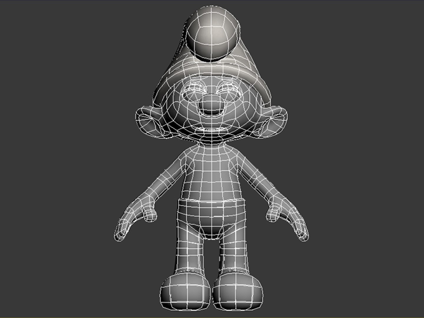 3ds Max Clumsy - Smurfs Modeled