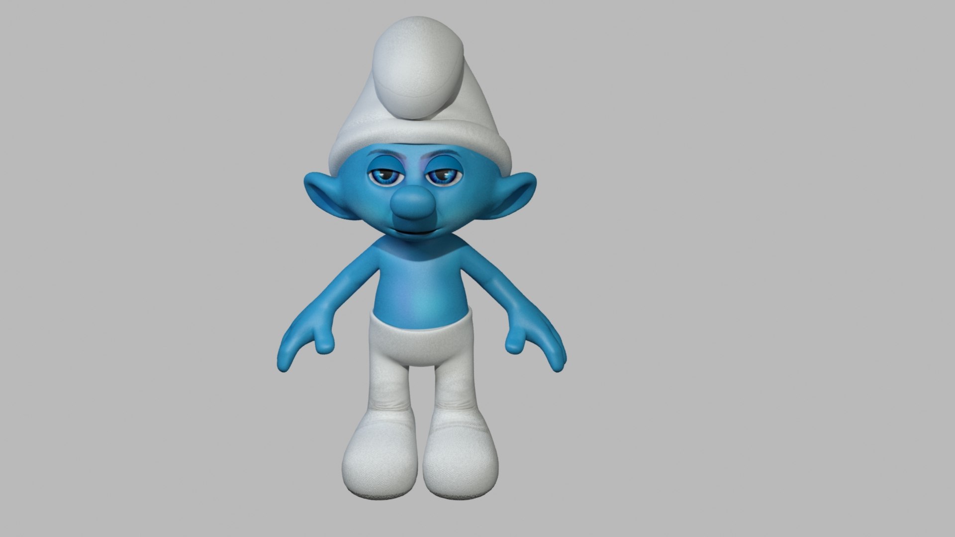 3ds Max Clumsy - Smurfs Modeled