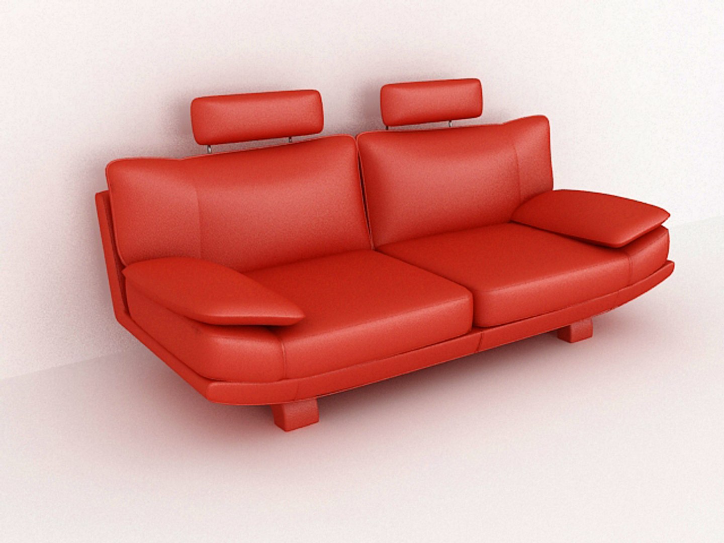 3d model modern red sofa