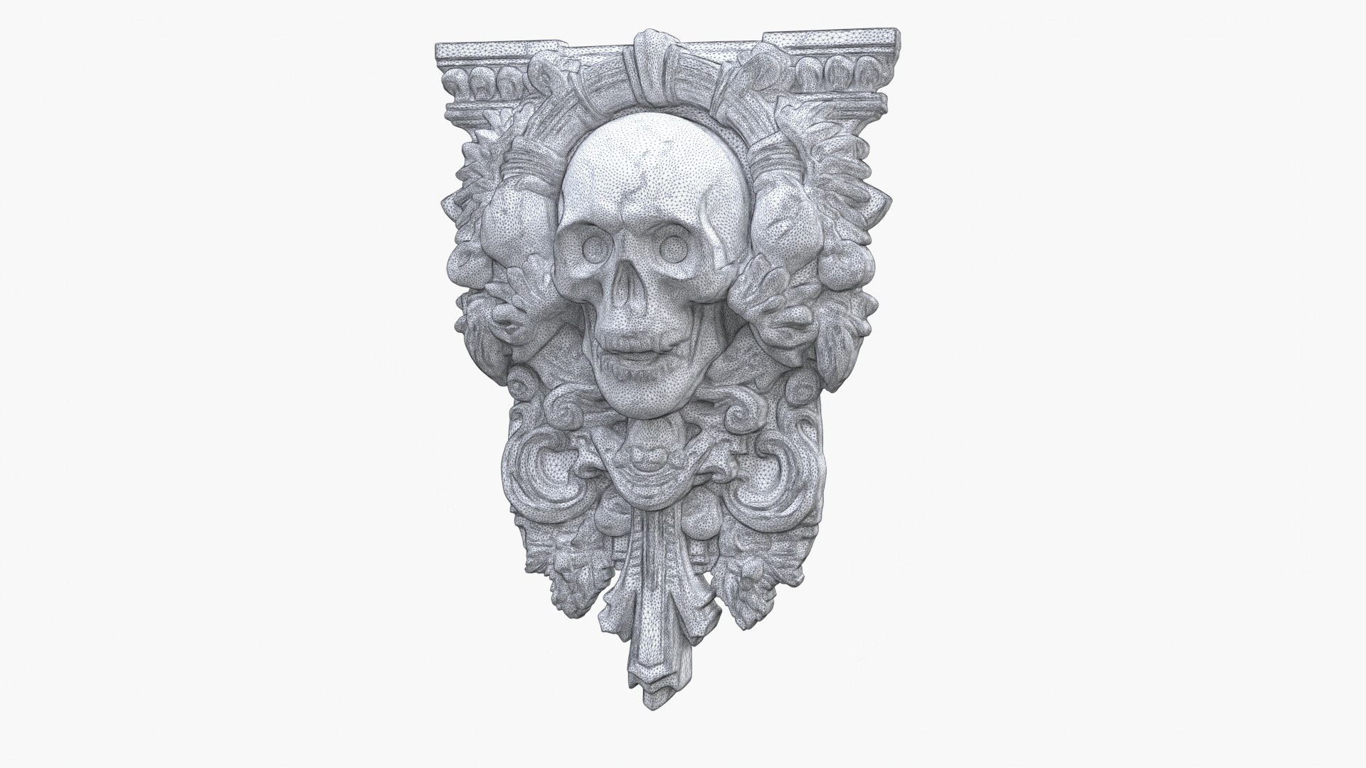 Baroque Skull Carving 1 Model - TurboSquid 2183395