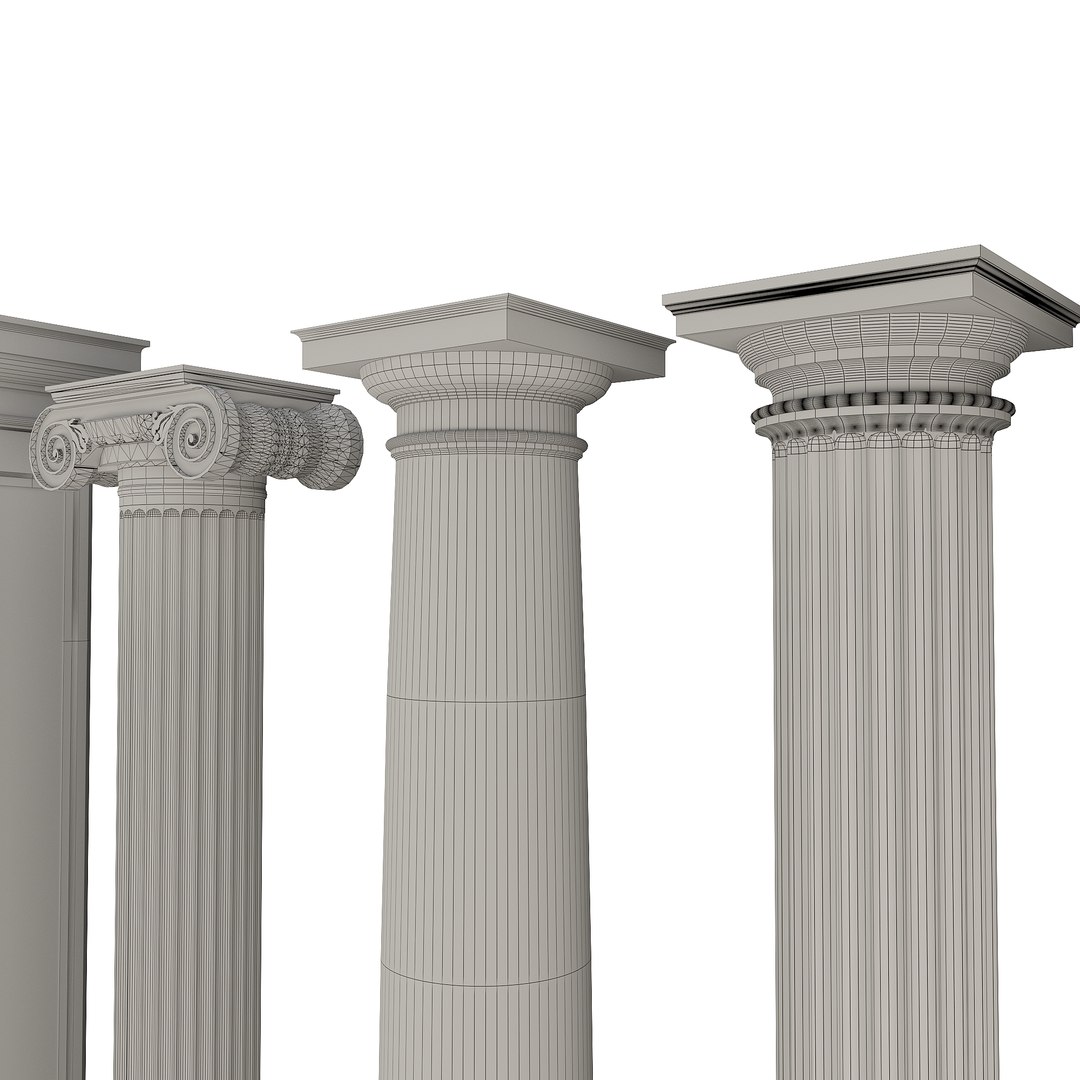 Coloumn Set 1 3D Model - TurboSquid 1959376