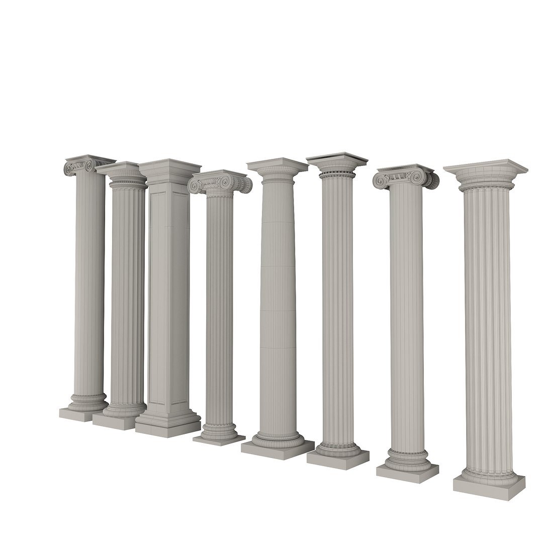 Coloumn Set 1 3D Model - TurboSquid 1959376