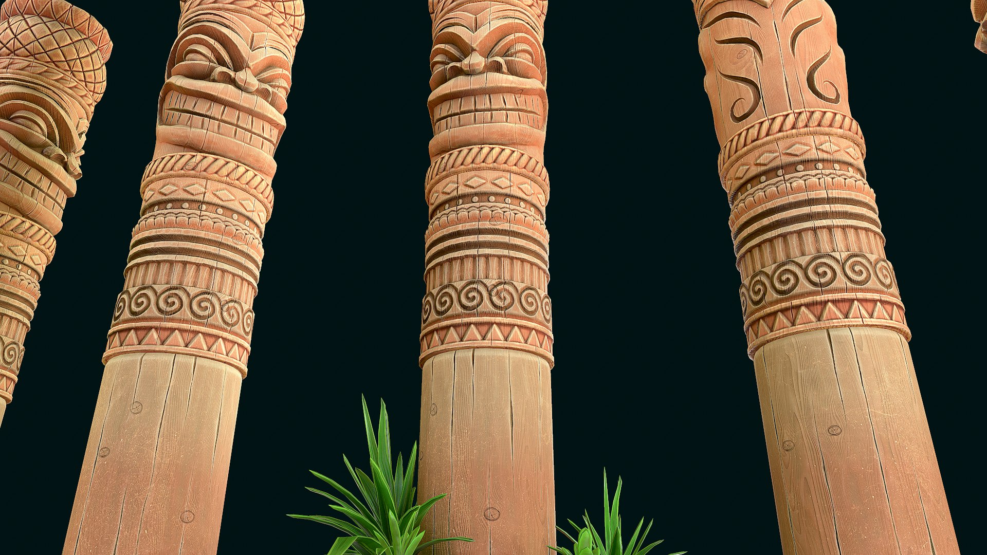 3D Stylized Wood Totem 9 - TurboSquid 2162714