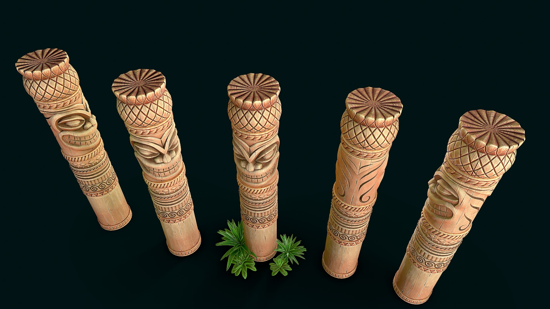 3D Stylized Wood Totem 9 - TurboSquid 2162714