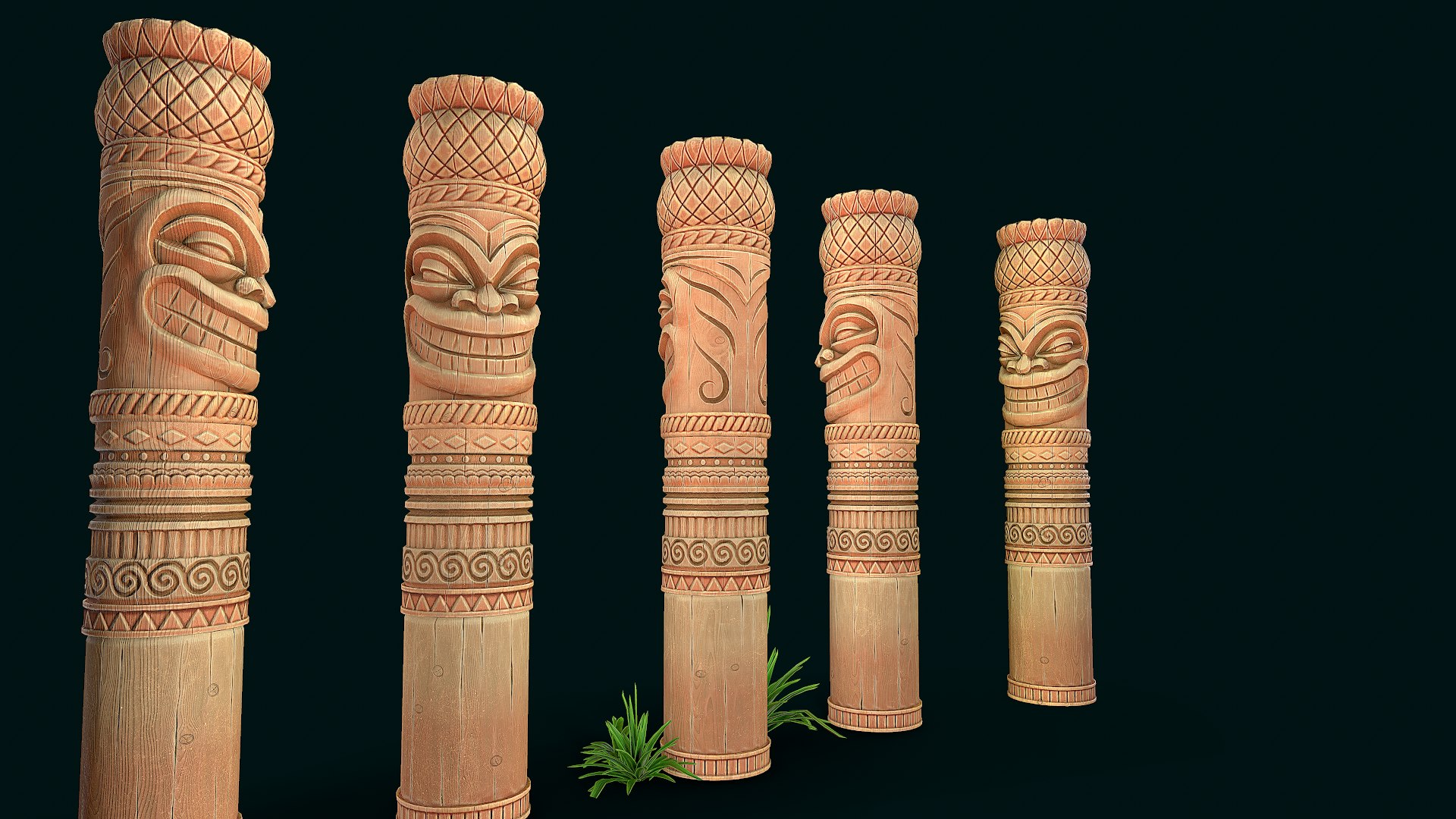 3D Stylized Wood Totem 9 - TurboSquid 2162714
