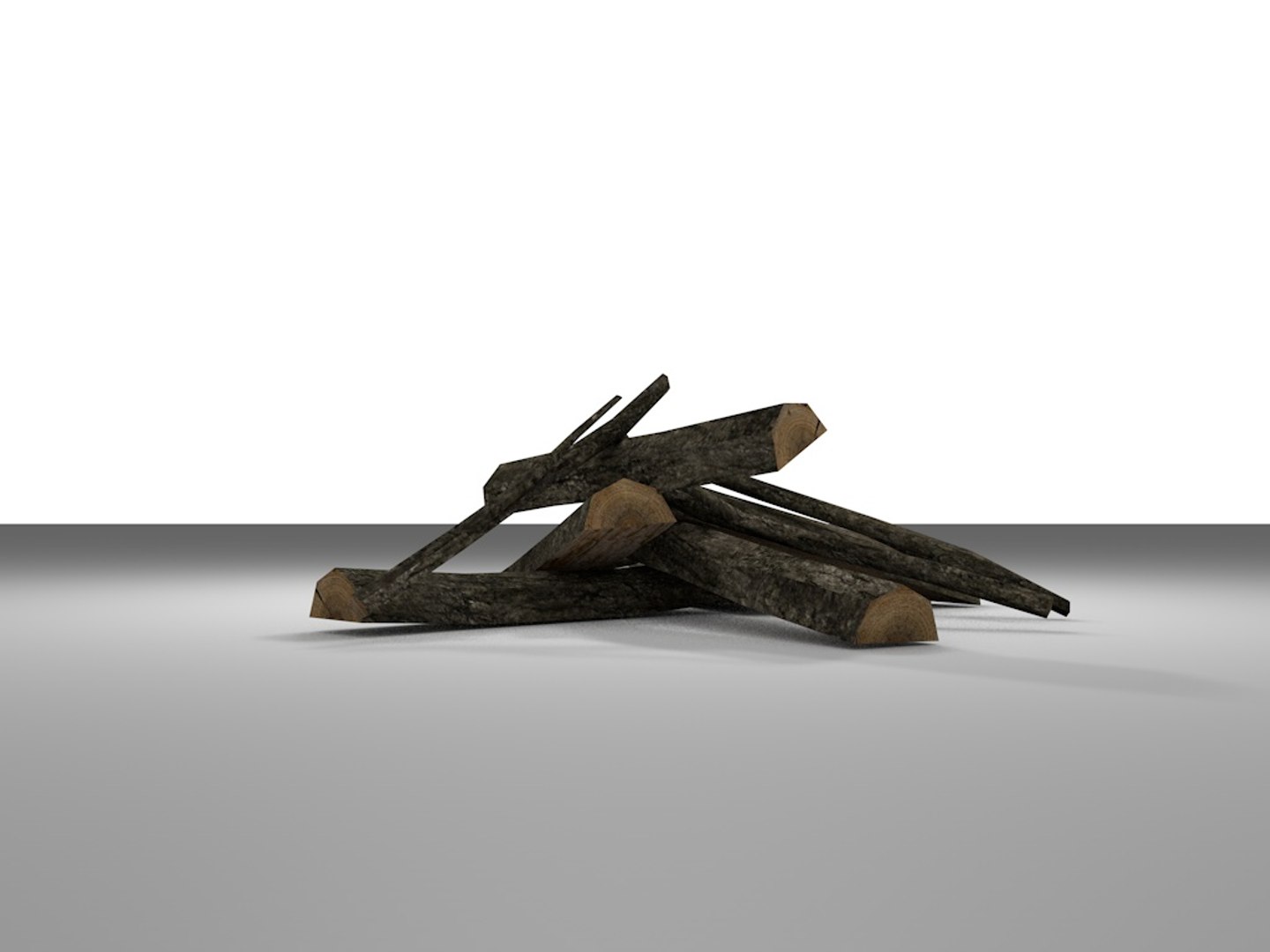 campfire logs 3d model
