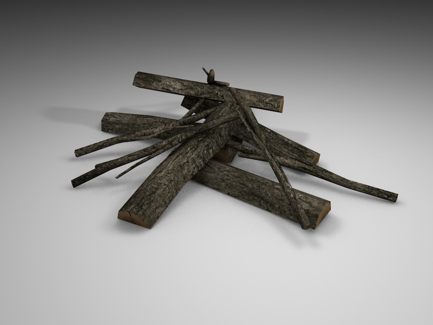 campfire logs 3d model