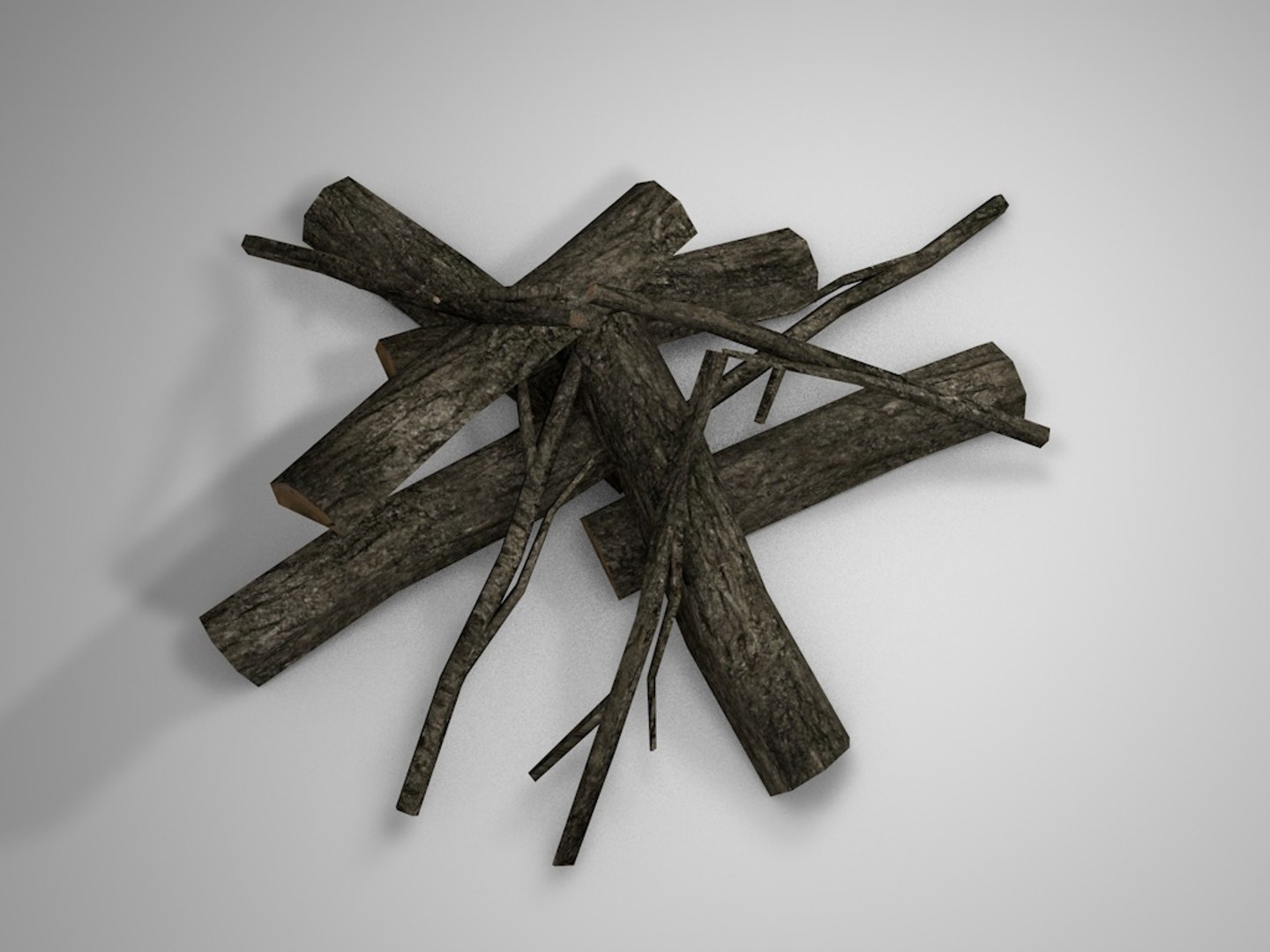 campfire logs 3d model
