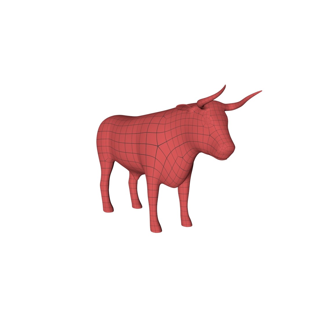 base mesh bull 3d model