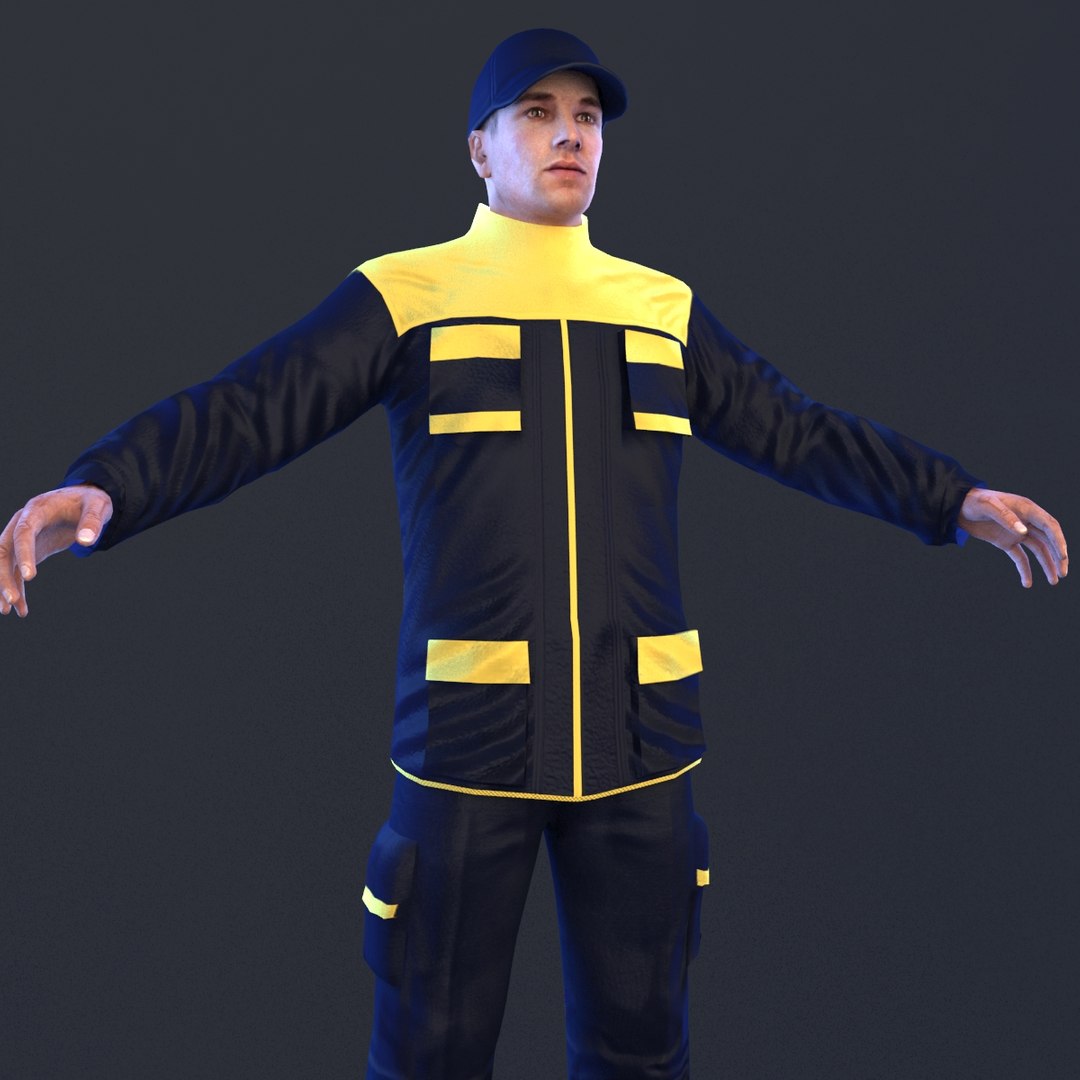 3D Mechanic Man Model - TurboSquid 1412364